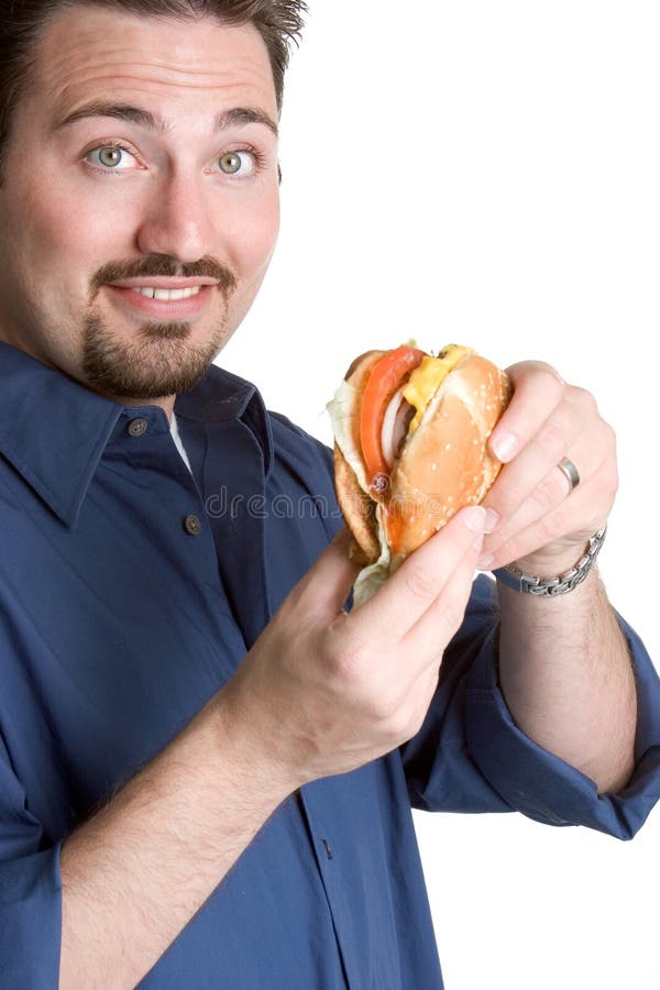 Man Eating Hamburger stock photo. Image of teen, eating - 2749856