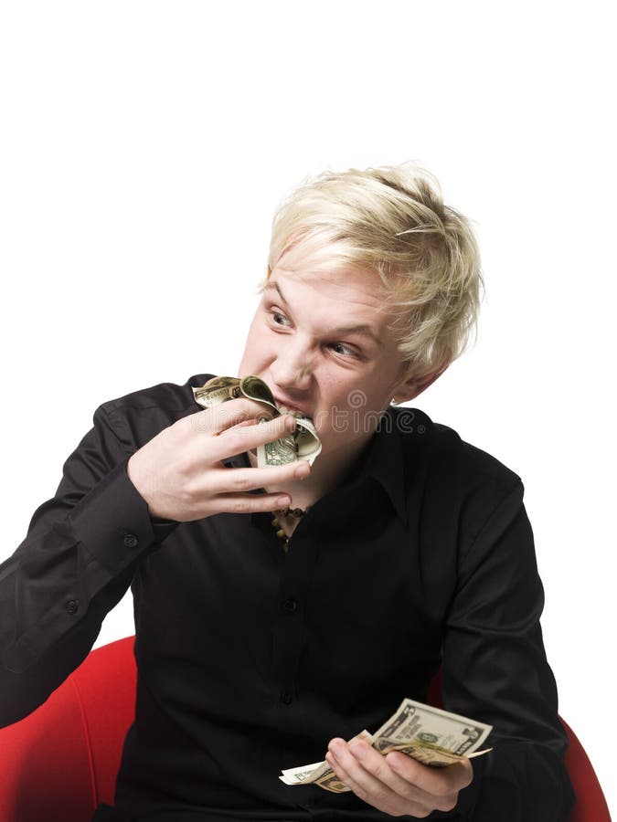 Man eating money stock photo. Image of male, america, white - 8590668