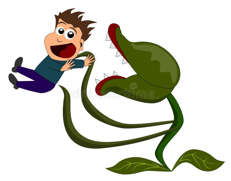 Man eating plant stock illustration. Illustration of green - 16178554
