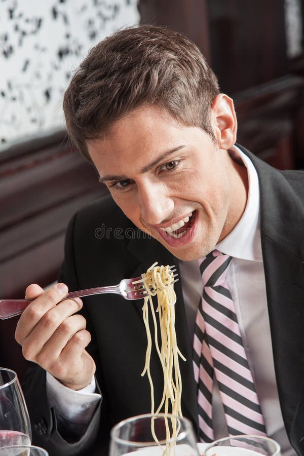 506 Happy Man Eating Spaghetti Stock Photos - Free & Royalty-Free Stock ...