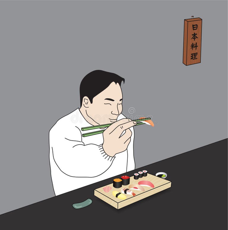 Sushi Eating Stock Illustrations – 21,380 Sushi Eating Stock ...