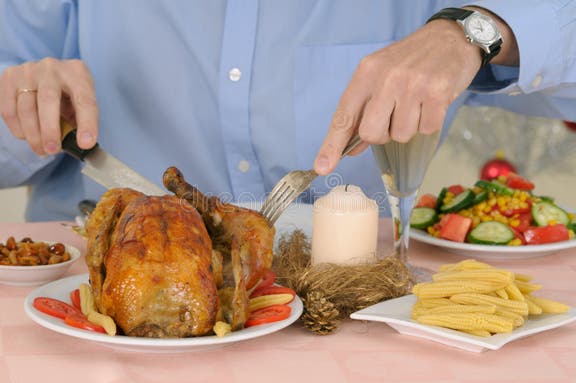 Man eating turkey stock image. Image of caucasian, cute - 6632659