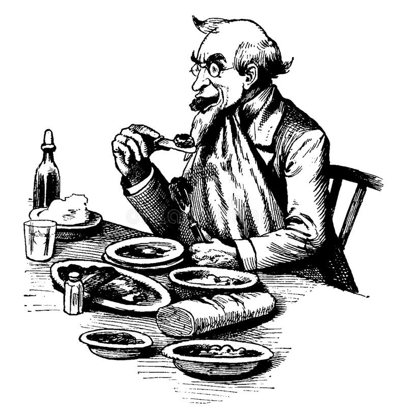 Man Eating Line Drawing Stock Illustrations – 512 Man Eating Line ...