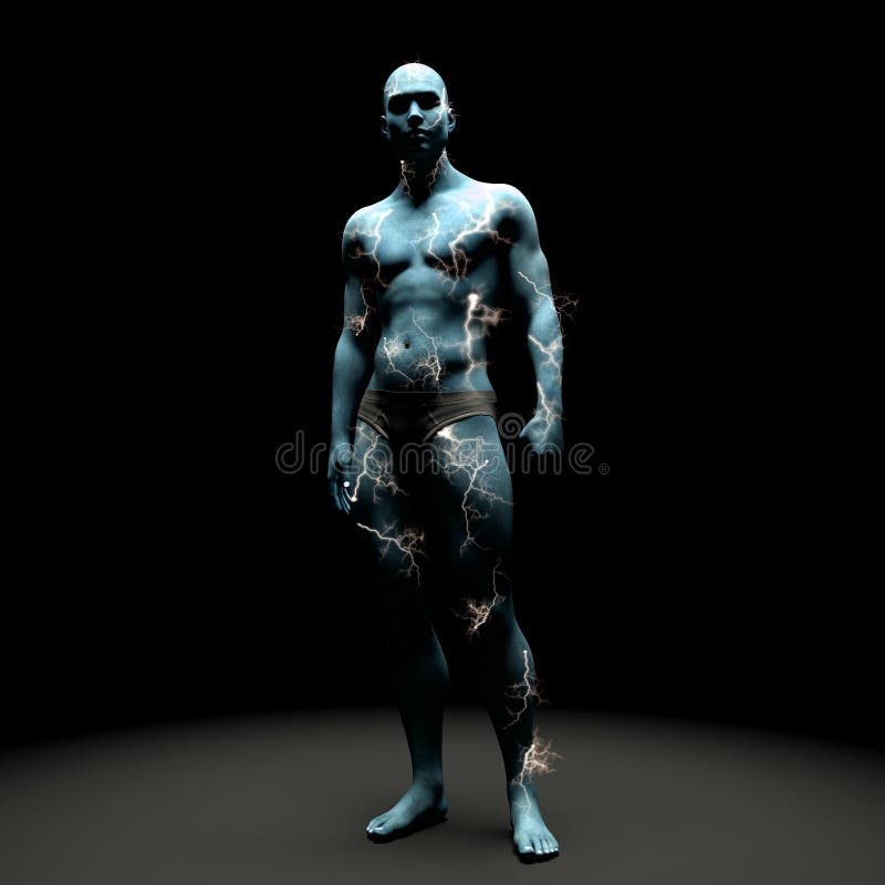 Man electricity stock illustration. Illustration of electric - 74562157