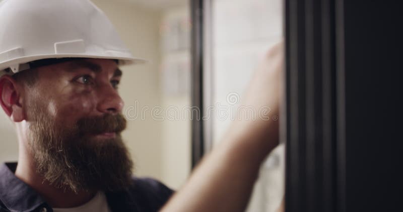 Man, Electrician and Electricity, Control Room and Power Box, Construction and Fix Electrical ...