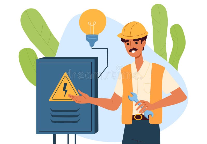 Man Electrician Vector Concept Stock Vector - Illustration of character ...