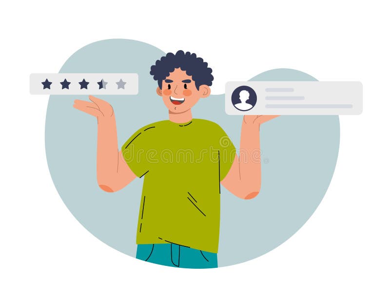 A Man with Elements for a Mobile Application. Ui Ux Designer ...