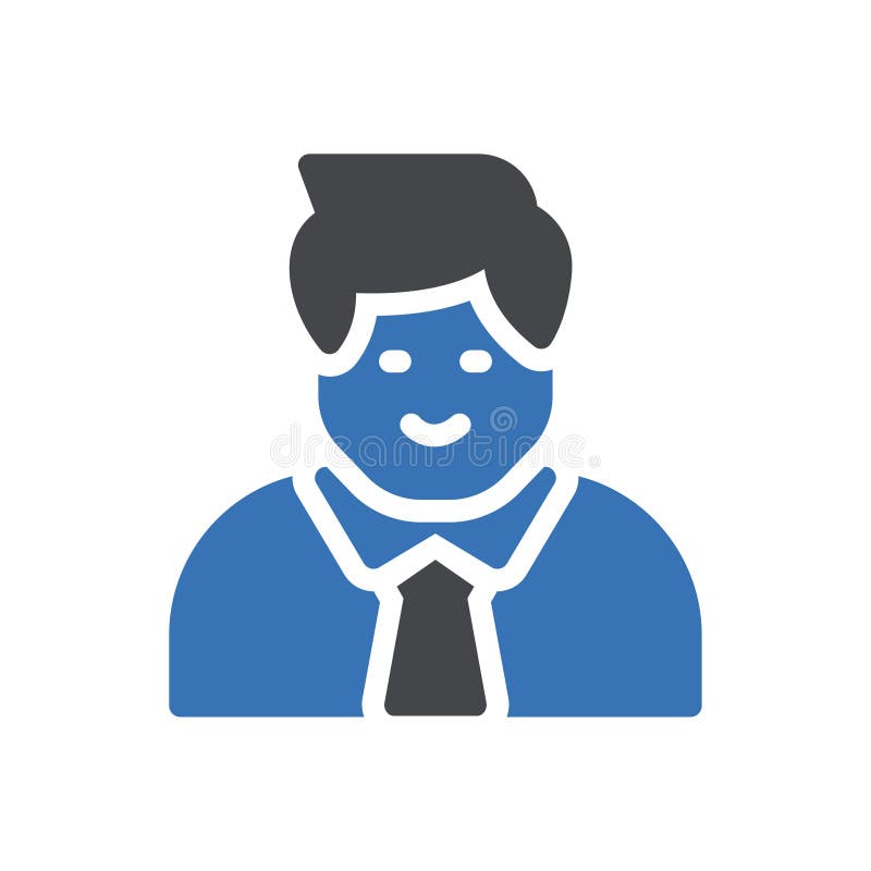 Man employee stock vector. Illustration of sign, head - 212460868