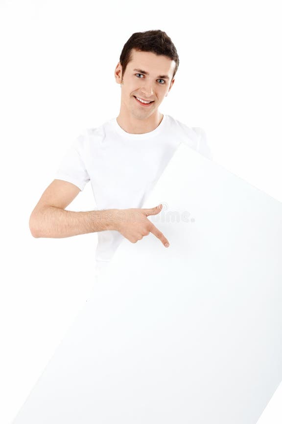 The Man with the Empty Form Stock Photo - Image of happiness, caucasian ...