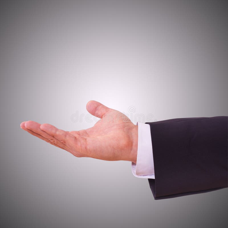 Man with empty hand stock photo. Image of dark, open - 34609514