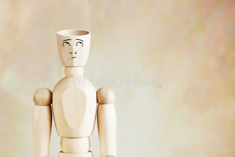 Funny Young Man Thinking Expression With Open Empty Head Stock Photo ...