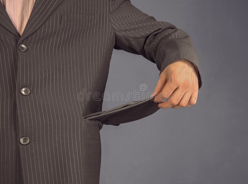 Man with empty pocket stock image. Image of broke, people - 39087947