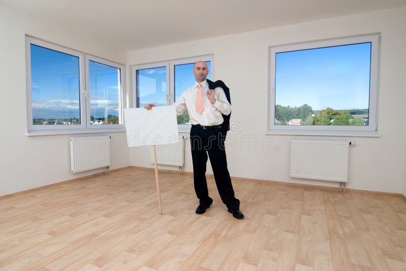 Man in empty room stock photo. Image of lean, wall, deprivation - 6398962