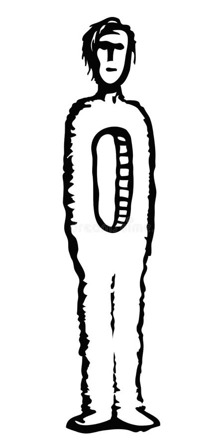 Man empty (vector) stock vector. Illustration of hole - 7461475