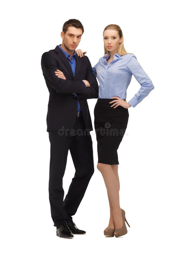 Man En Vrouw in Formele Kleding Stock Afbeelding - Image of leuk ...