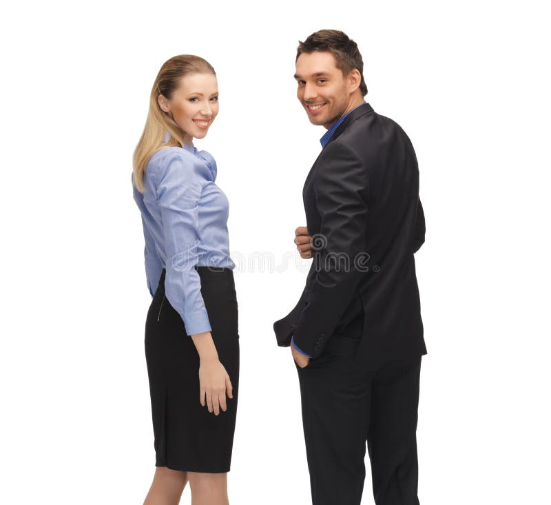 Man En Vrouw in Formele Kleding Stock Afbeelding - Image of onderwijs ...