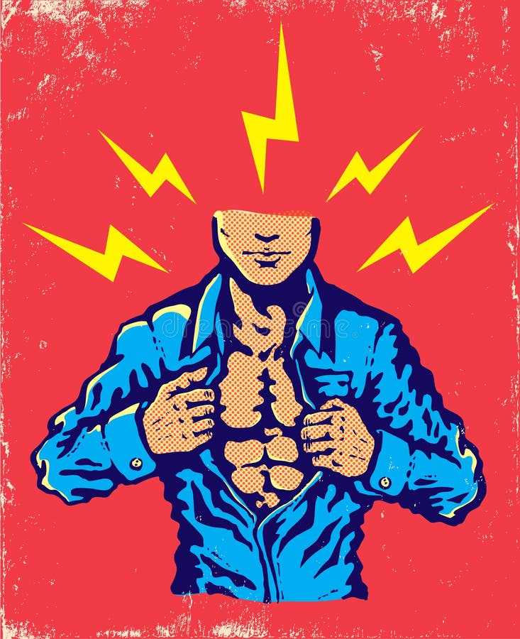 Man and Energy stock vector. Illustration of energy, muscular - 34005932