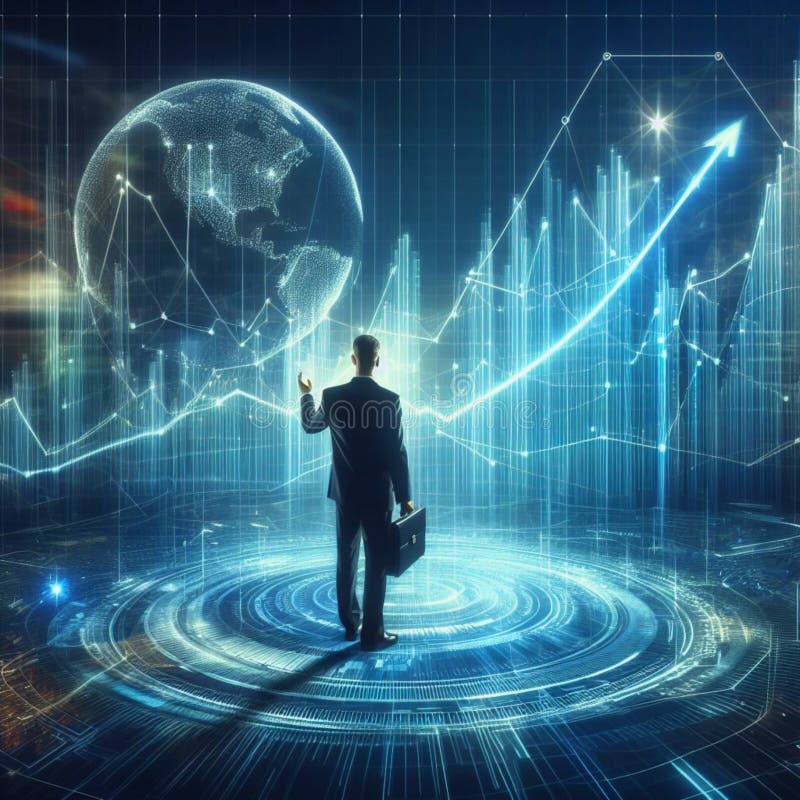 Man Engaging with AI Technology: Utilizing Smart Robots and Command ...