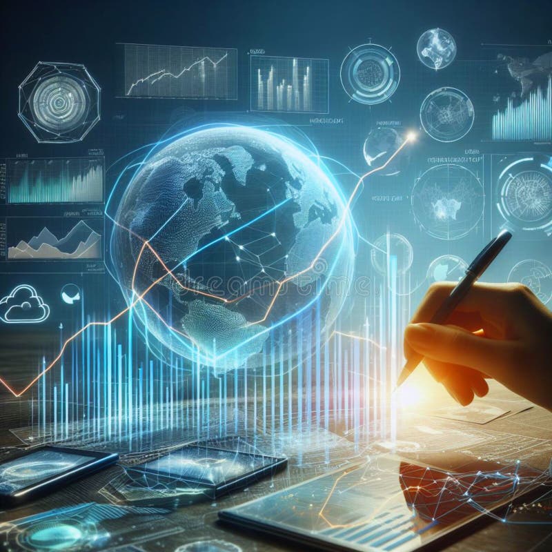 Man Engaging with AI Technology: Utilizing Smart Robots and Command ...