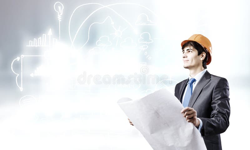 Man engineer stock image. Image of achievement, handsome - 41649749