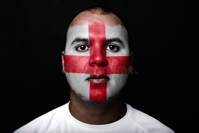 Man with England flag stock photo. Image of nation, patriotic - 72755626