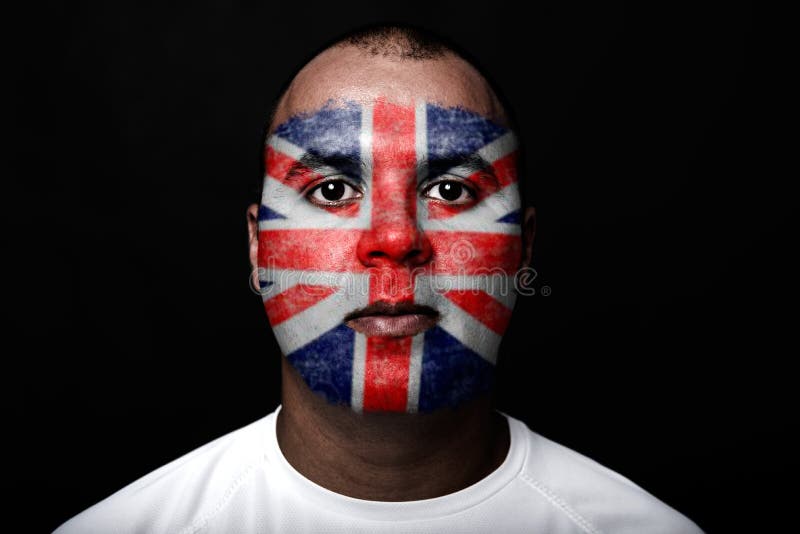 Man with England flag stock photo. Image of patriotism - 72755636