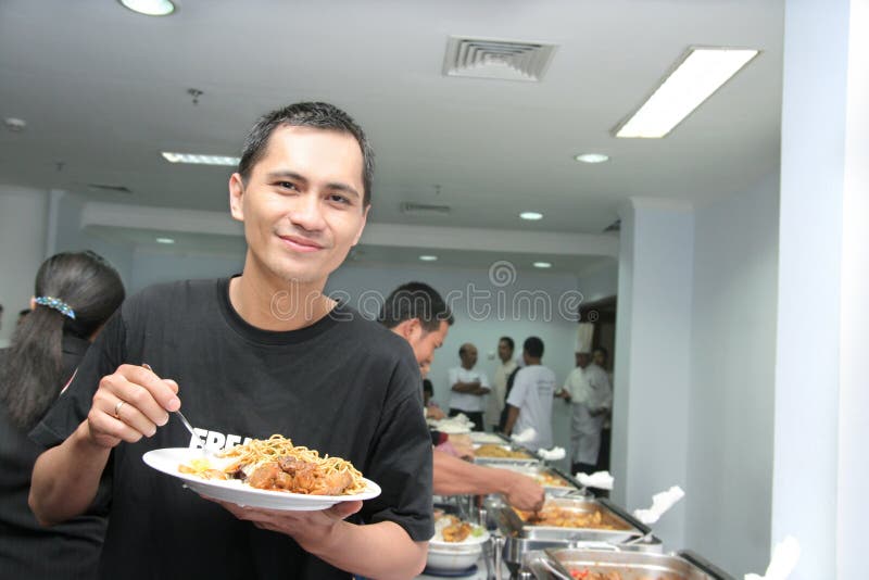 Man enjoy buffet stock photo. Image of party, portrait - 7574440
