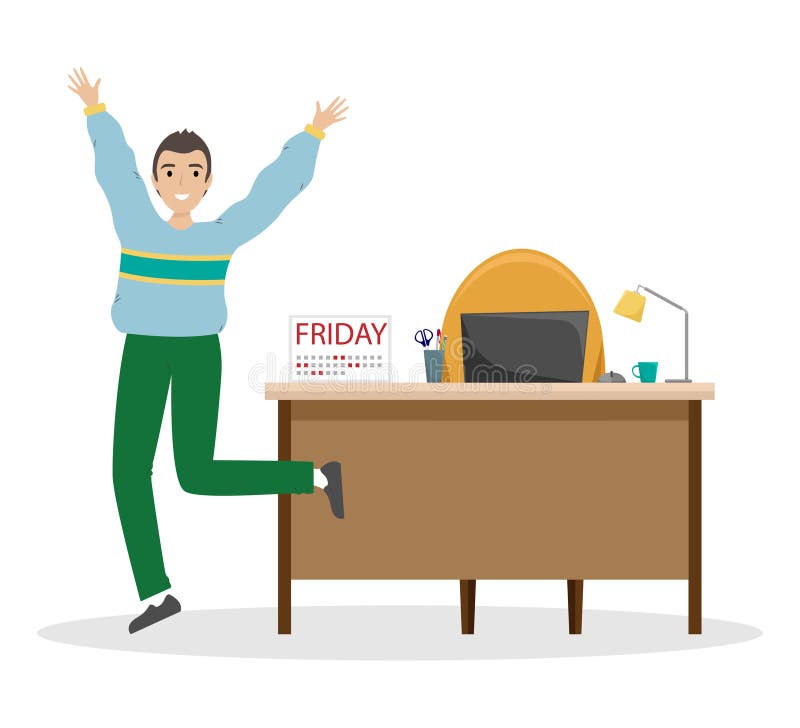 Office life - end of day. stock vector. Illustration of finish - 13168140