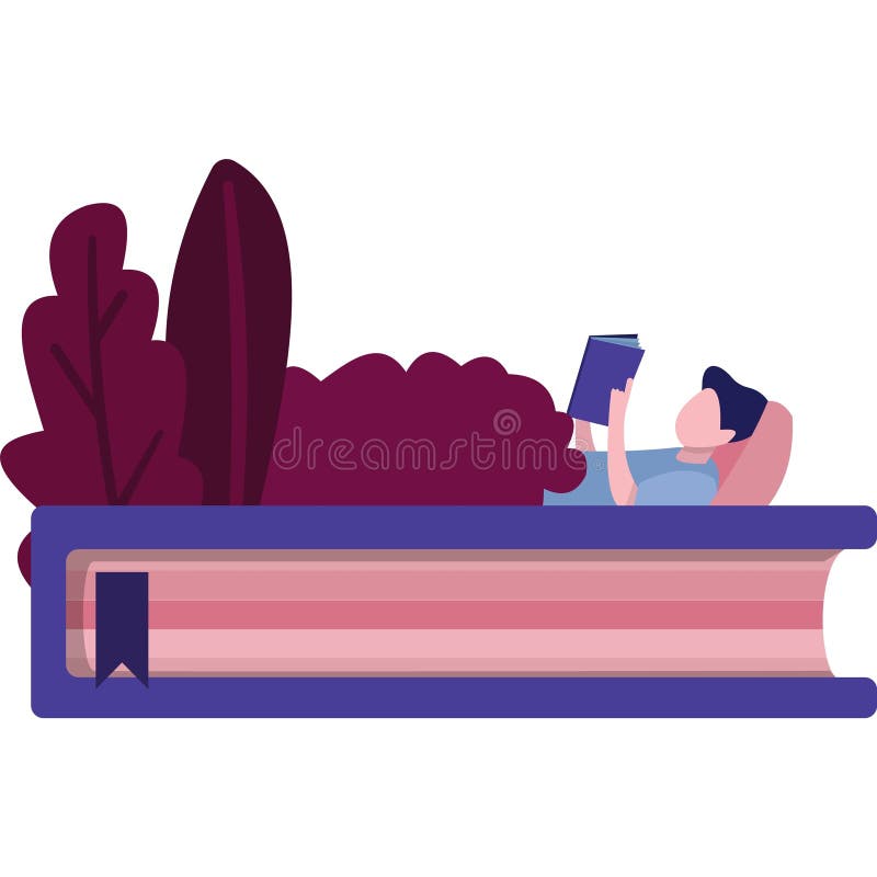 Man Enjoy Reading Vector Knowledge Flat Icon Stock Vector - Illustration of reader, person ...