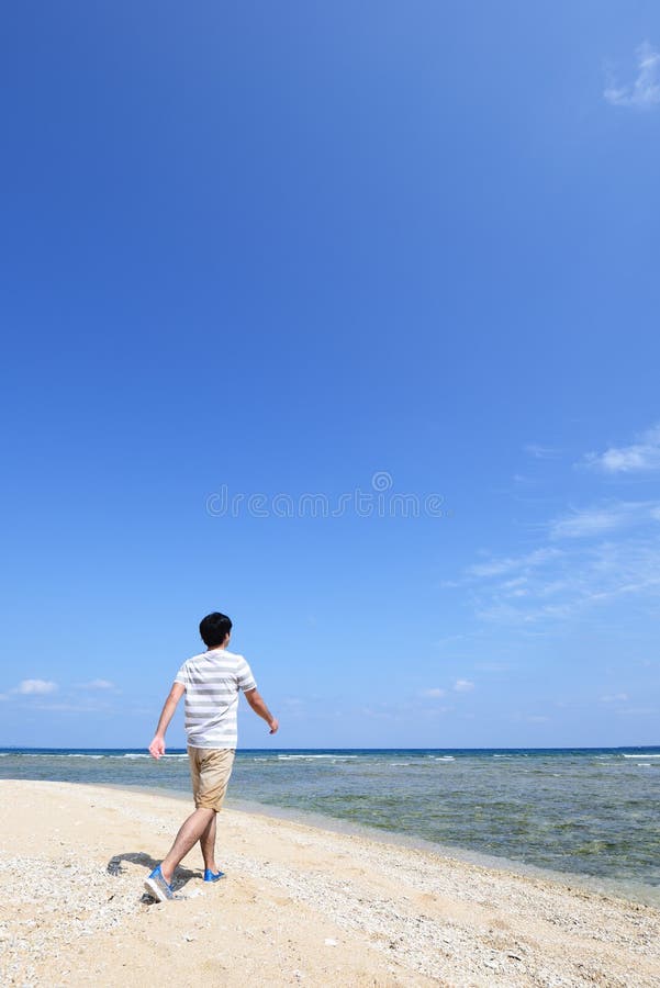 Man enjoy the sun. stock image. Image of badk, paradise - 135133247