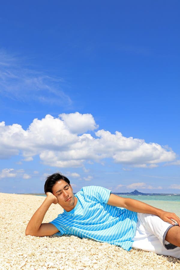 Man enjoy the sun. stock photo. Image of enjoying, salesman - 59314596