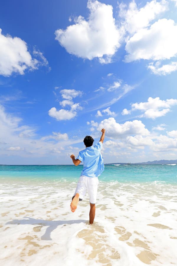 Man enjoy the sun. stock photo. Image of coast, journey - 59688340