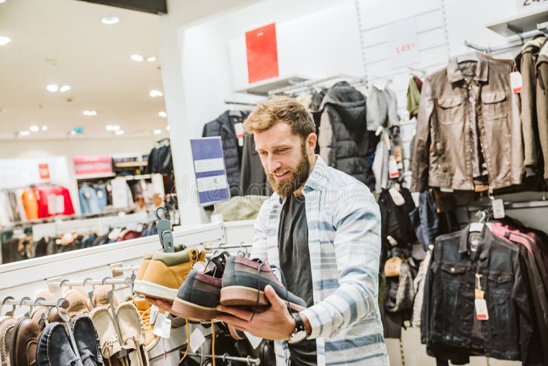 Man Enjoying the Day in the Shopping Mall Stock Photo - Image of focus ...