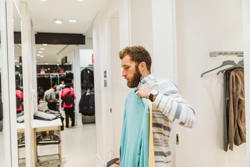 Man Enjoying the Day in the Shopping Mall Stock Image - Image of ...