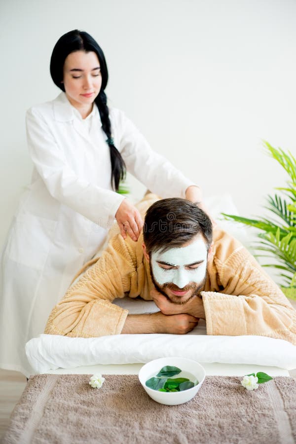 Man enjoying a massage stock image. Image of malemassage - 97029237