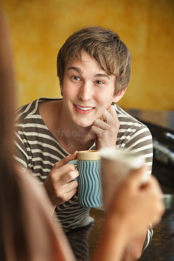 Man Enjoys Coffee or Tea stock image. Image of ceramic - 21728009