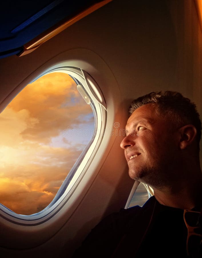 119 Man Looking Out Plane Window Stock Photos - Free & Royalty-Free ...
