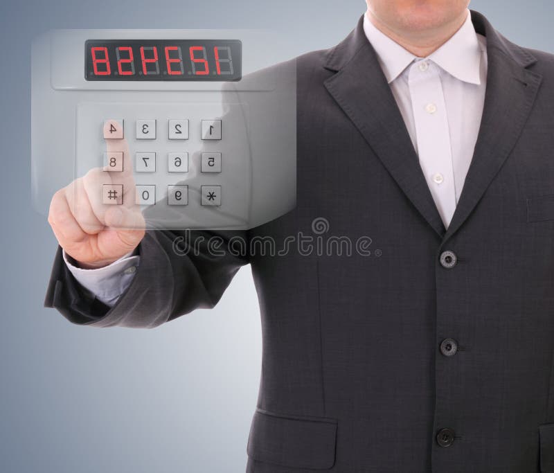 Man Entering Safe Code Stock Image Image Of Authorization 27070793 5035