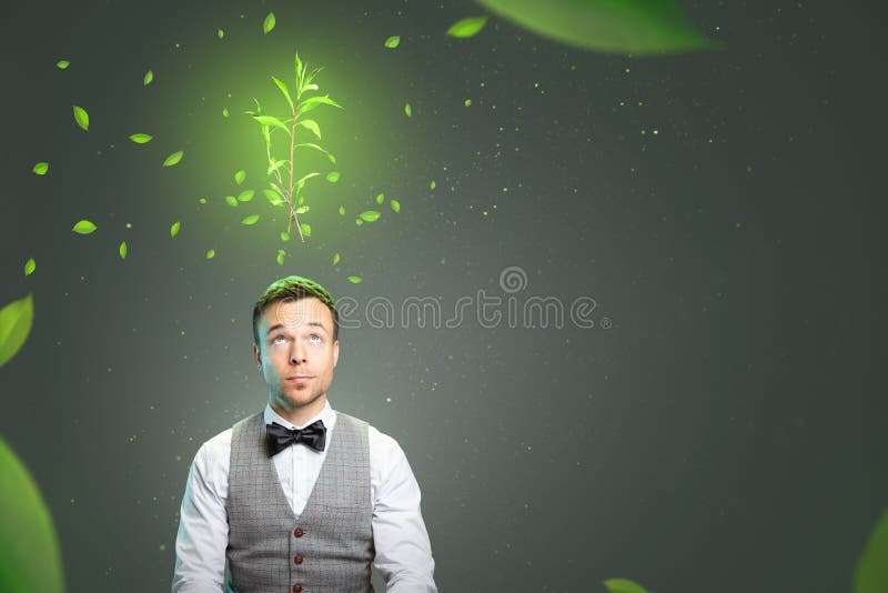 Man with Environmental Awareness Stock Photo - Image of view, awareness ...