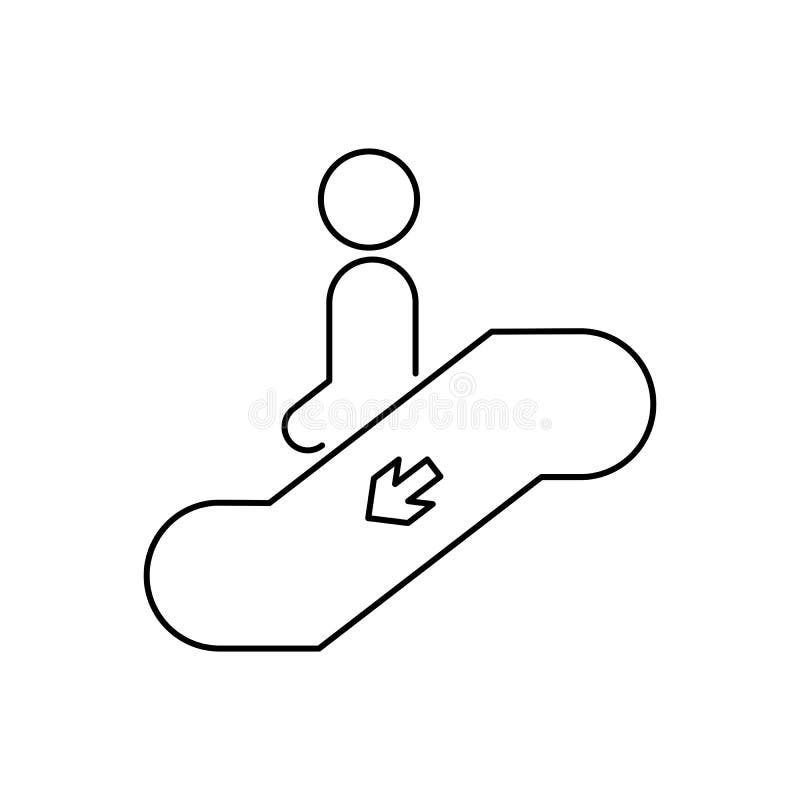 Man Going Down Escalator Stock Illustrations – 45 Man Going Down ...