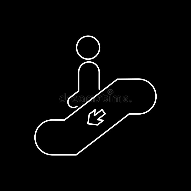 Man Going Down Escalator Stock Illustrations – 45 Man Going Down ...