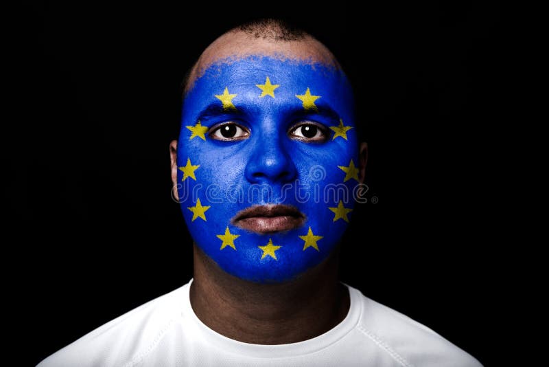 Man Europe flag stock image. Image of brexit, british - 73736891