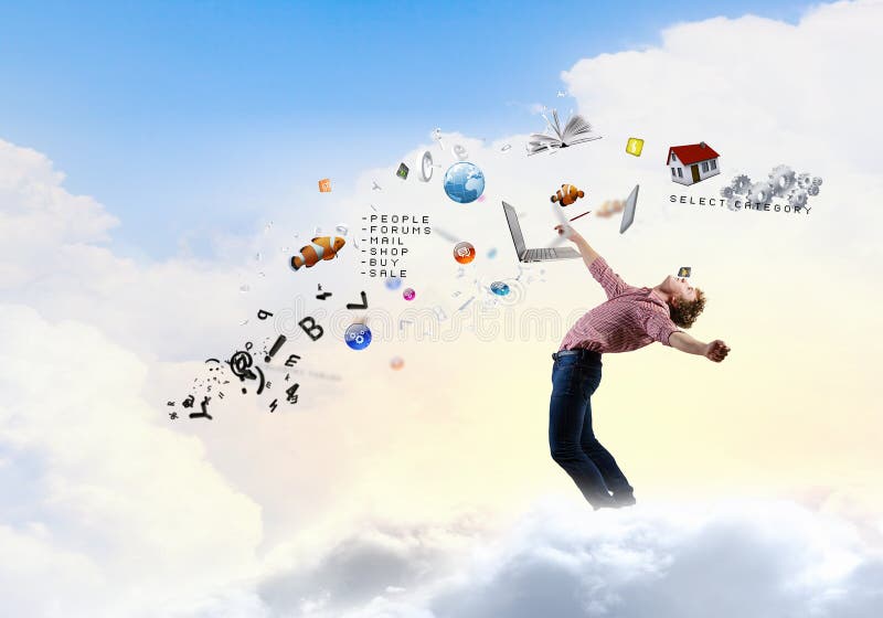 Man evading flying book stock photo. Image of movies - 56499278