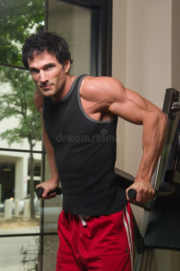 Man Exercising Arm Muscles 1 Stock Photo - Image of male, walk: 2464648
