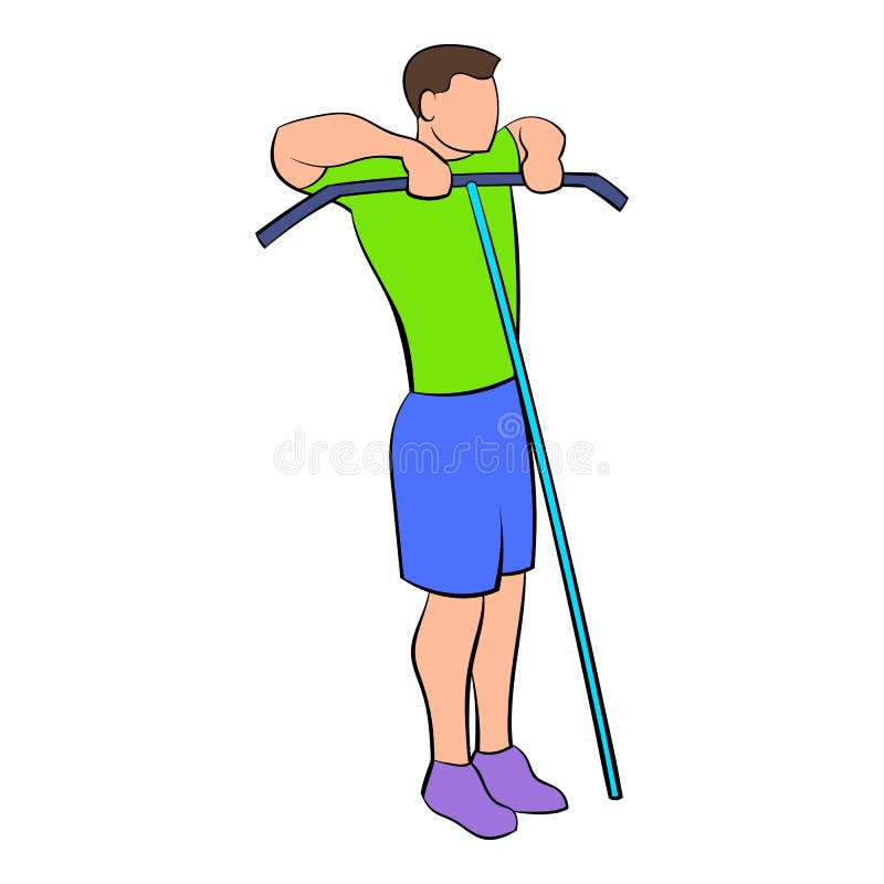 Exercising. Cable Rope Rear Delt Rows Stock Illustration - Illustration ...