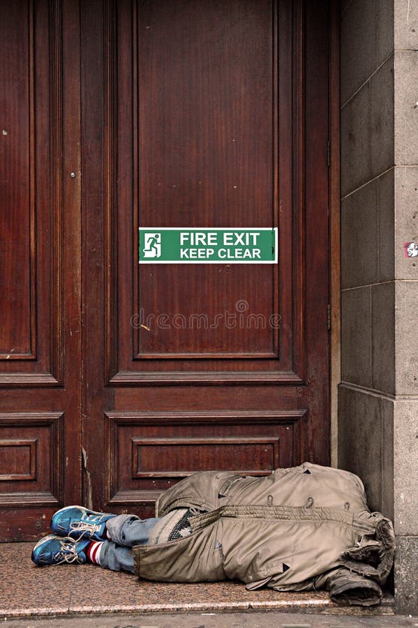 The man and the Exit stock photo. Image of door, sleep - 3667536