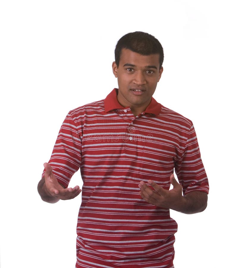 Man explaining stock photo. Image of white, middle, showing - 11032330