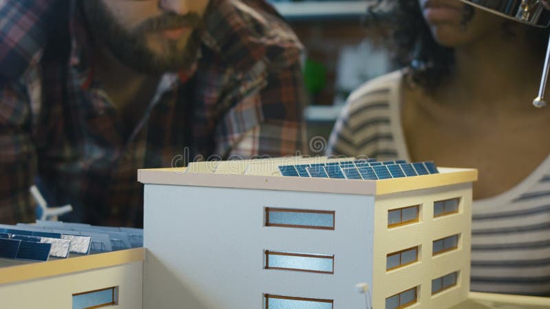 Man Explaining Work Principle of Solar Battery Stock Video - Video of ...