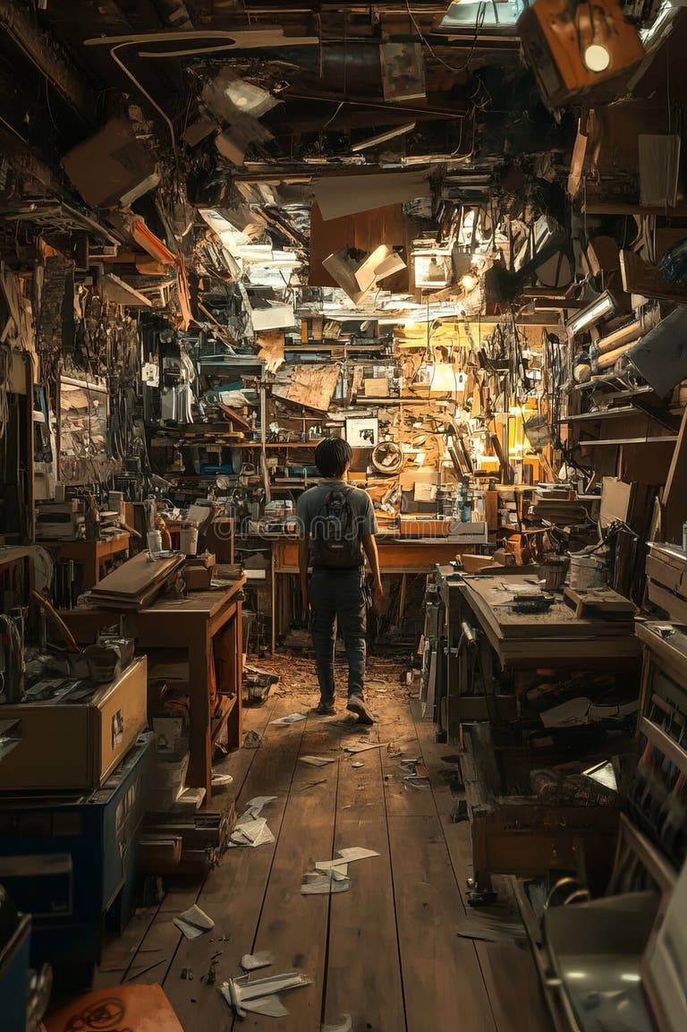 Cluttered Workshop Stock Illustrations – 724 Cluttered Workshop Stock ...