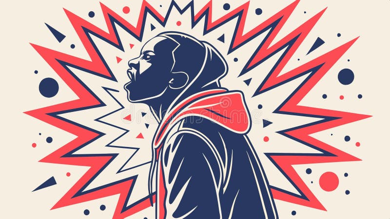 Man with Explosion Effect, Dynamic Action and Power Illustration Vector ...